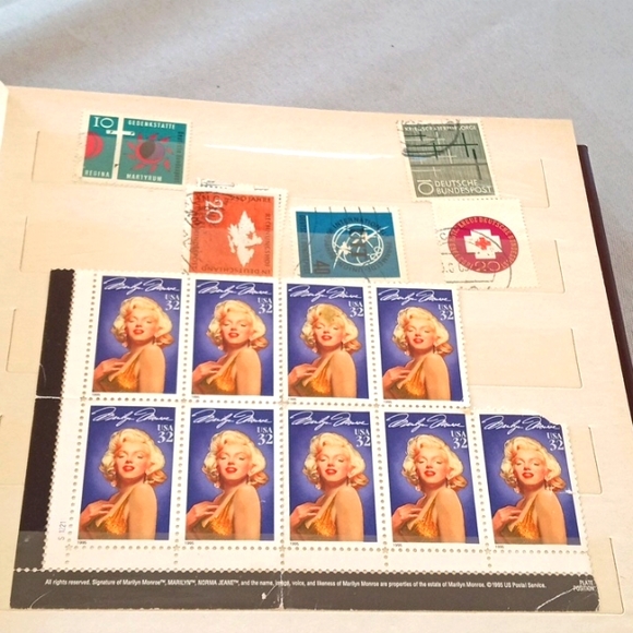Other | Vintage Stamp Collection 32 Marilyn Monroe Stamps Many German Stamps | Poshmark